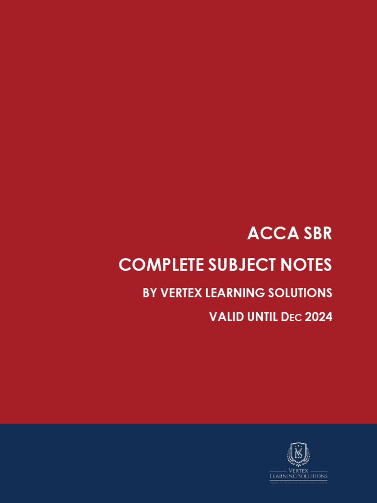 SBR SampleNotesUntilDecember2024 | PDF | International Financial ...