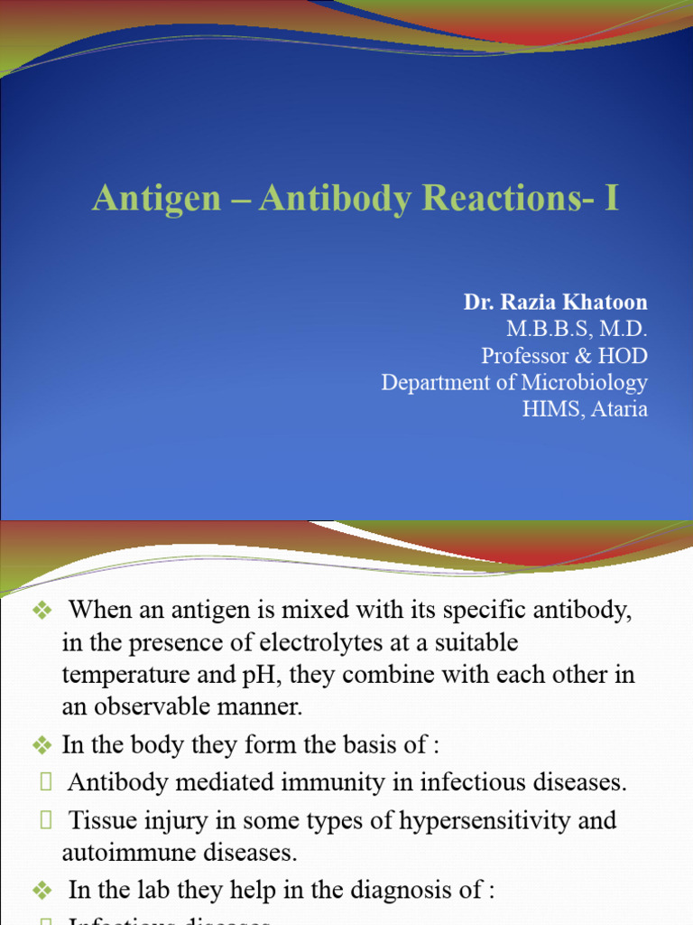 Antigen Antibody Reactions Part I Pdf Antibody Complement System
