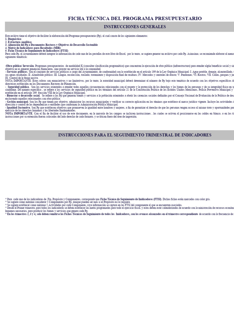 Ficha Tecnica Del Programa Presupuestario Aeed 2024 200224 | PDF