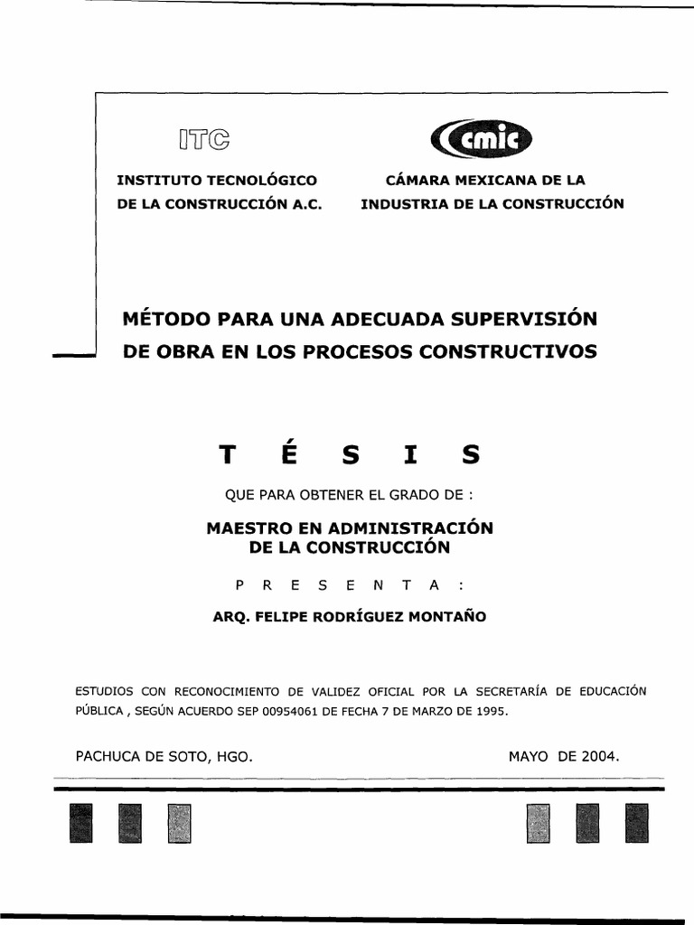 Metodo de Supervision de Obras Civiles | PDF | Contratista general ...