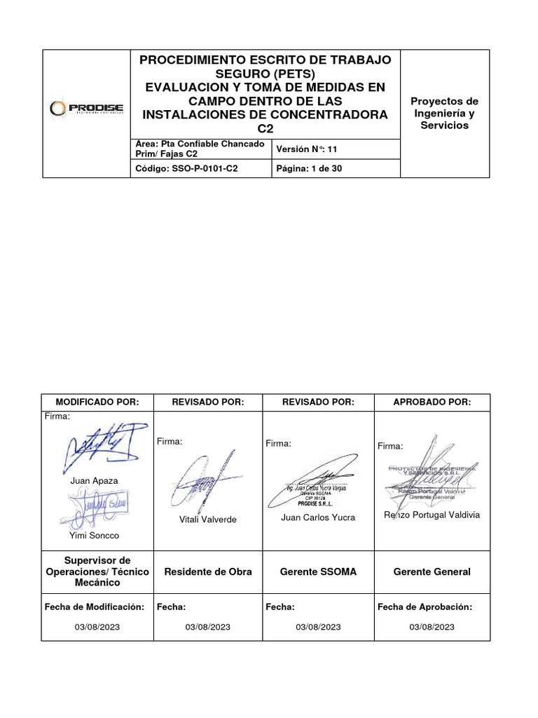 PRODISE-PROC-37032300008-PR-06-148 Rev 01 | PDF