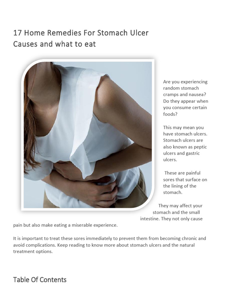 17 Remedies For Ulcers - 1 | PDF