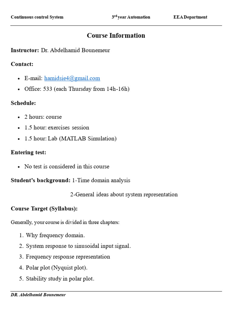 Introduction To Frequency Domain Part 5 | PDF | Signal Processing | Control Theory