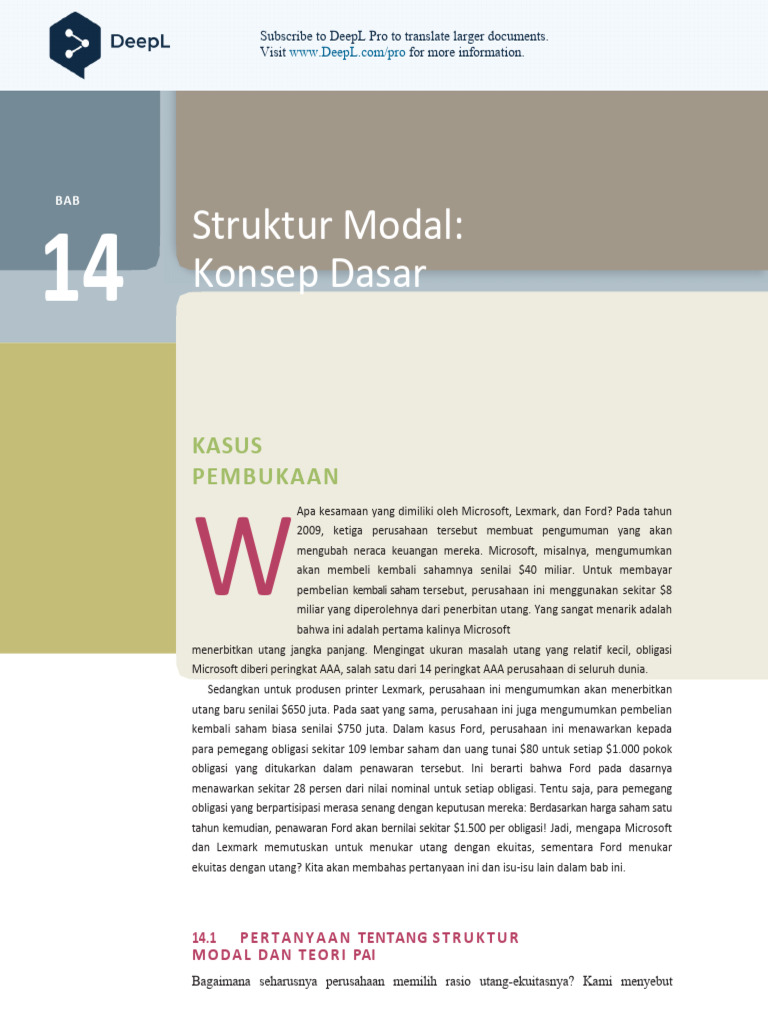 Chapter 15 - Capital Structure - Basic Concepts Id | PDF