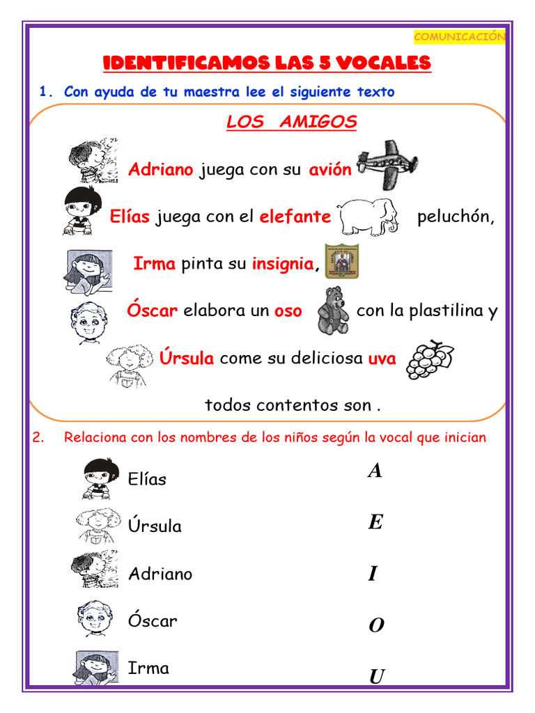 Las 5 Vocales | PDF