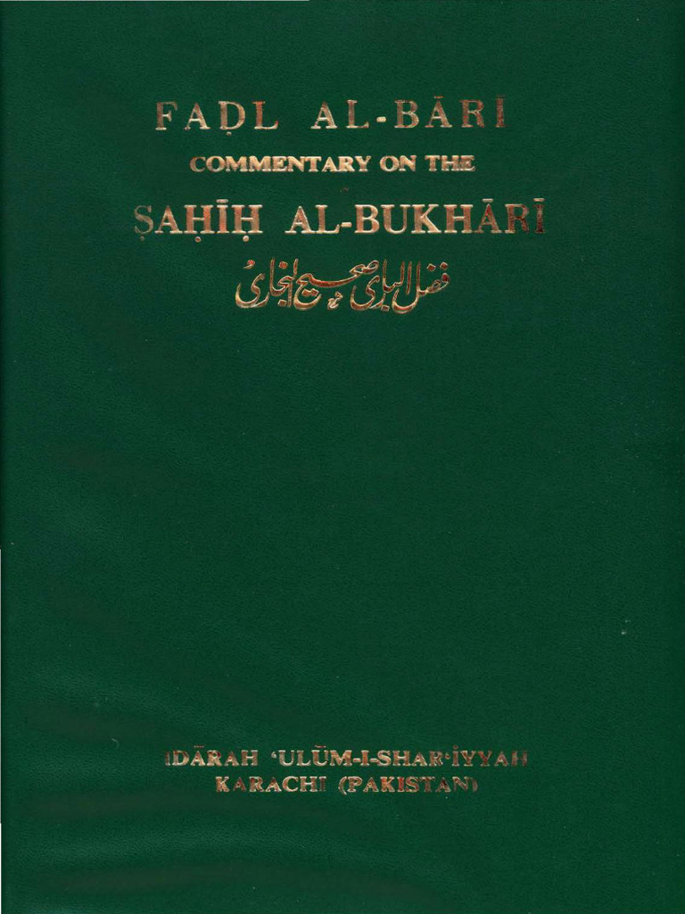 Fadl Al-Bari by Shabbir Ahmad Al-Uthmani | PDF | Quran | Islam