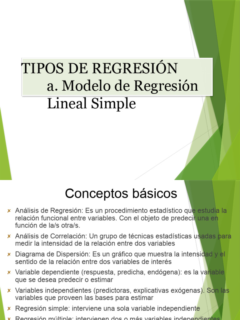 Presentación 2 Corregida Regresión Lineal Simple y Multiple-2 (1) | PDF