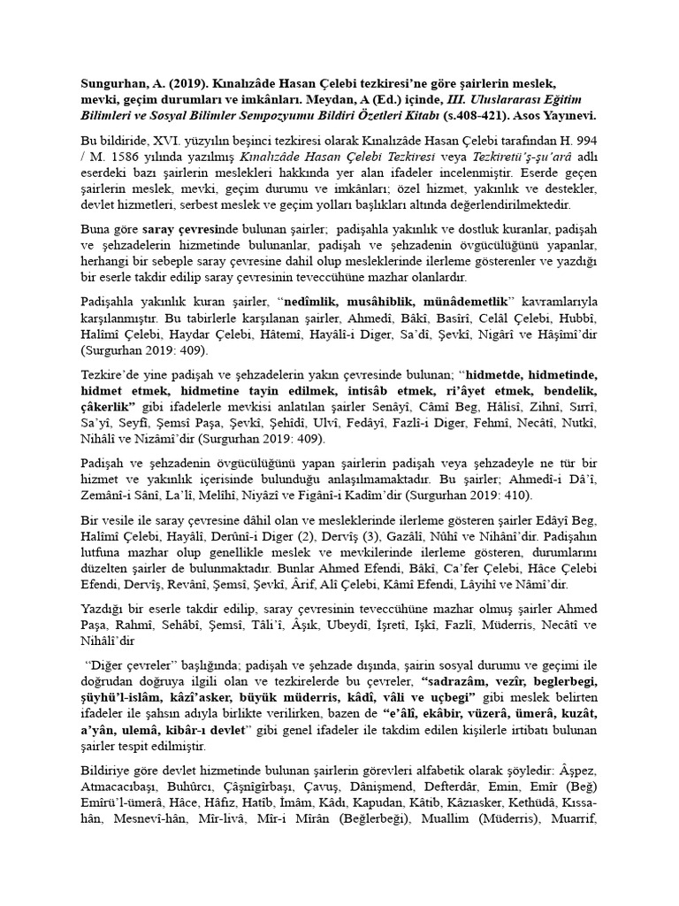 Kınalızadede Meslekler | PDF