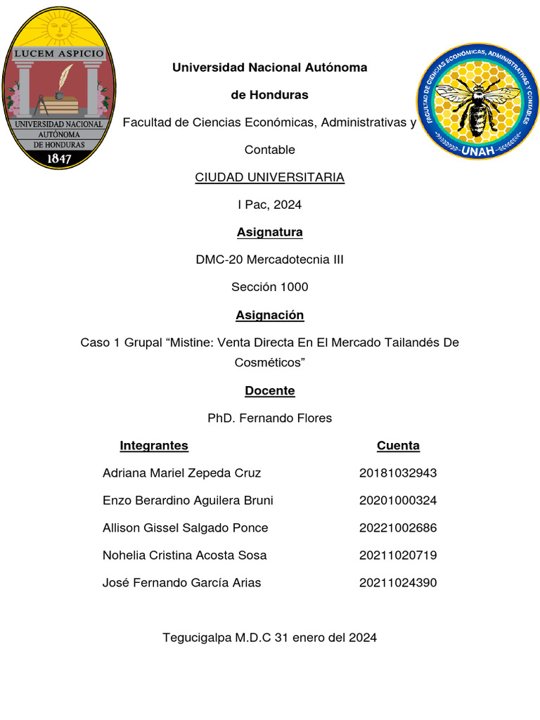 E3 Allison Salgado UNAHCaso 1 | PDF | Marketing | Mercado (economía)