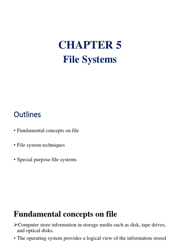 Os Cha 5 | PDF | Computer File | File System