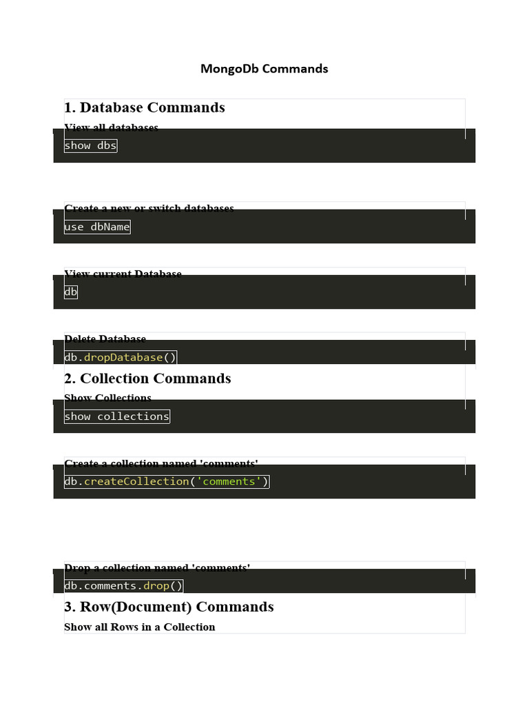 MongoDb_Commands | PDF MongoDb_Commands | PDF