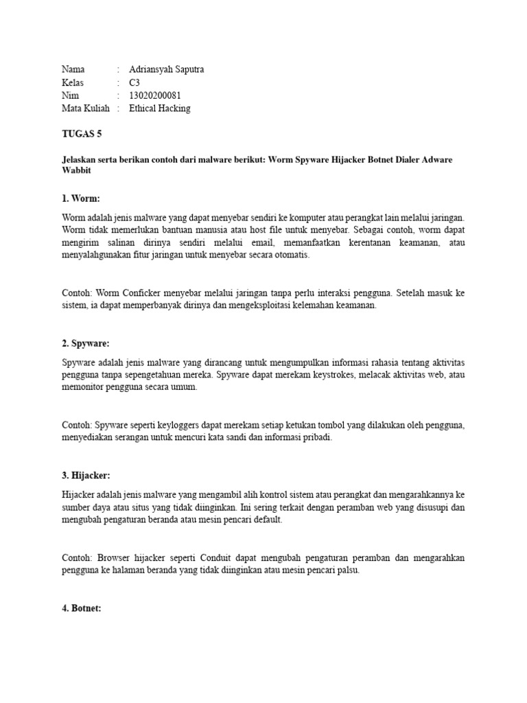 Pengertian dan Contoh Browser Hijacker | PDF