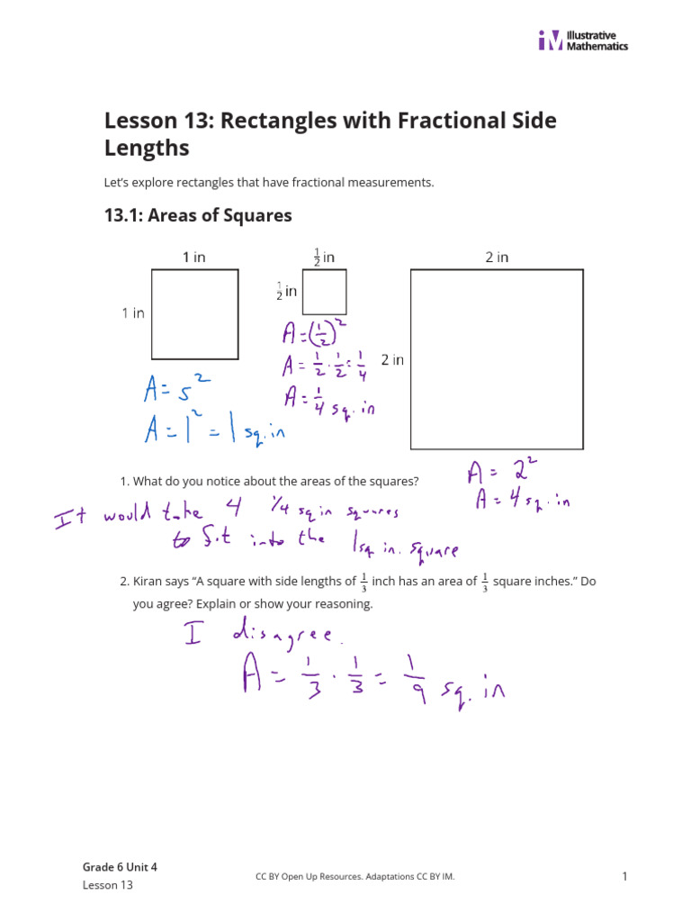 Exploring Areas of Rectangles and Squares | PDF | Length | Geometry