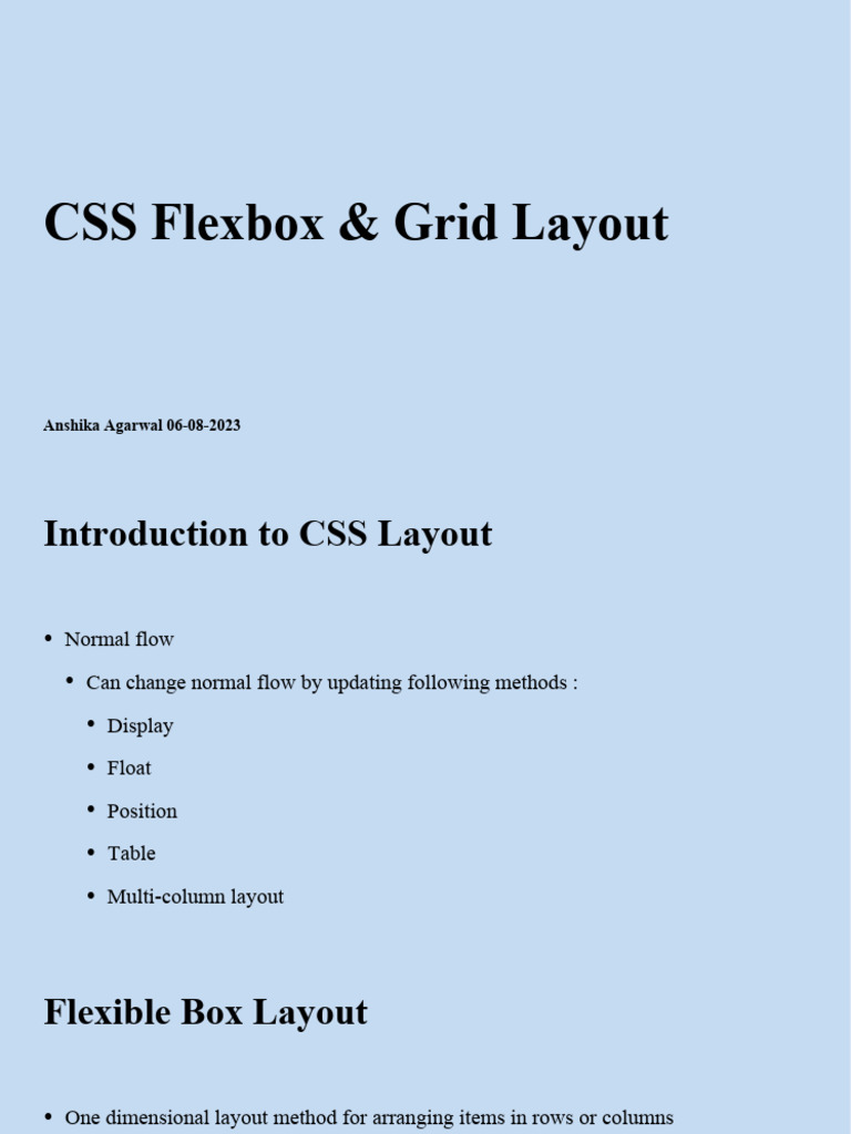 CSS Flex Grid Lec2 | PDF | Page Layout | Computer Programming