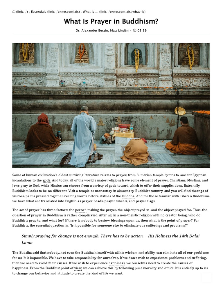 What Is Prayer in Buddhism - Study Buddhism | PDF | Prayer | Tibetan ...
