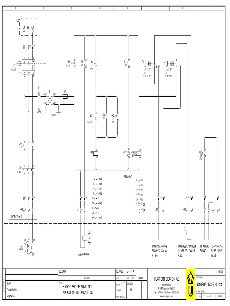 Motor Control Center 1 Wiring Diagram - MCC 1 | PDF