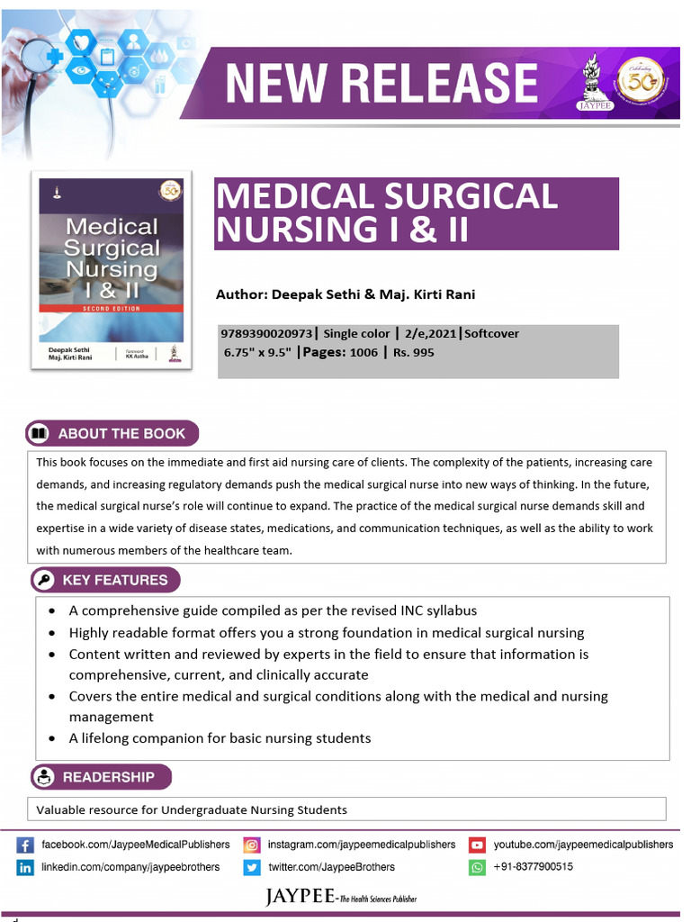 Jaypee New Release Medical Surgical Nursing | PDF