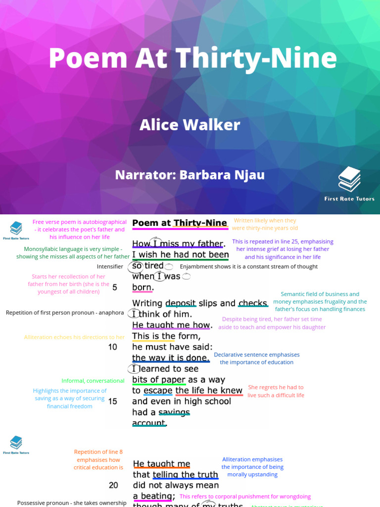 Poem at thirty nine | PDF | Linguistics | Grammar