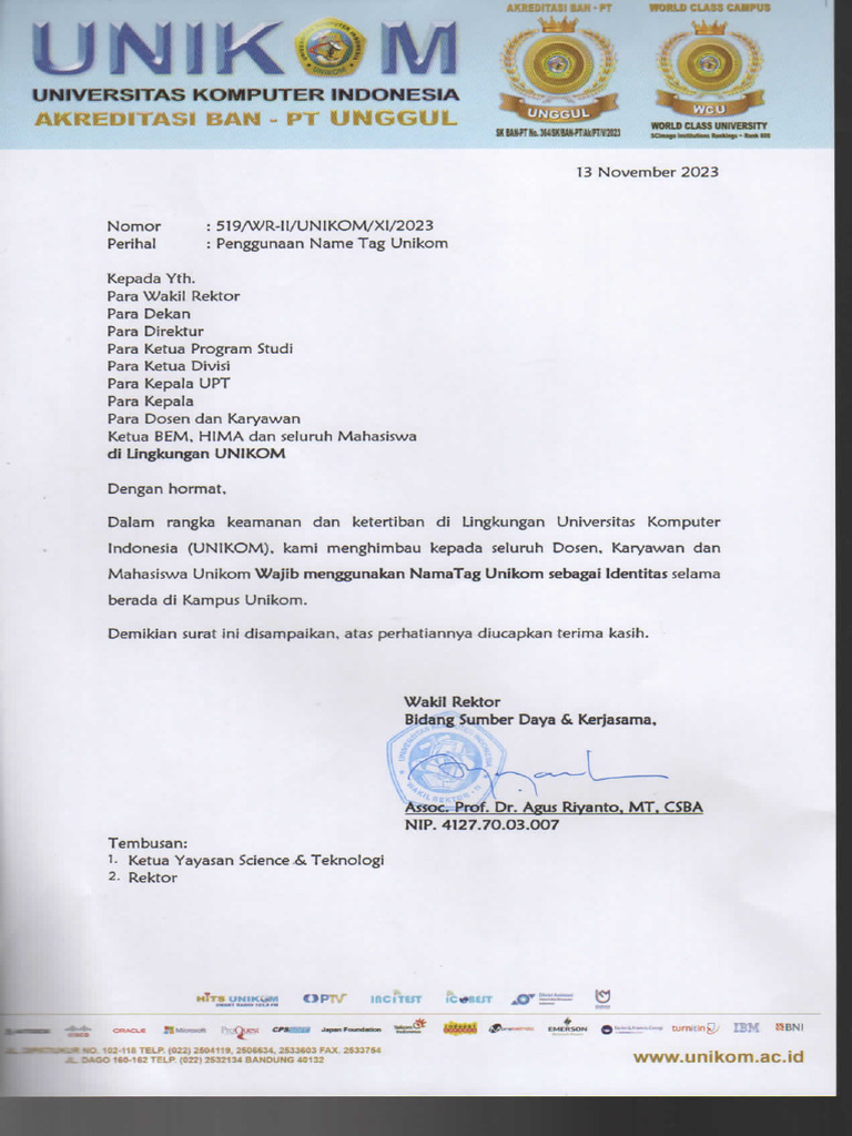 519 Wr2 Penggunaan Name Tag | PDF