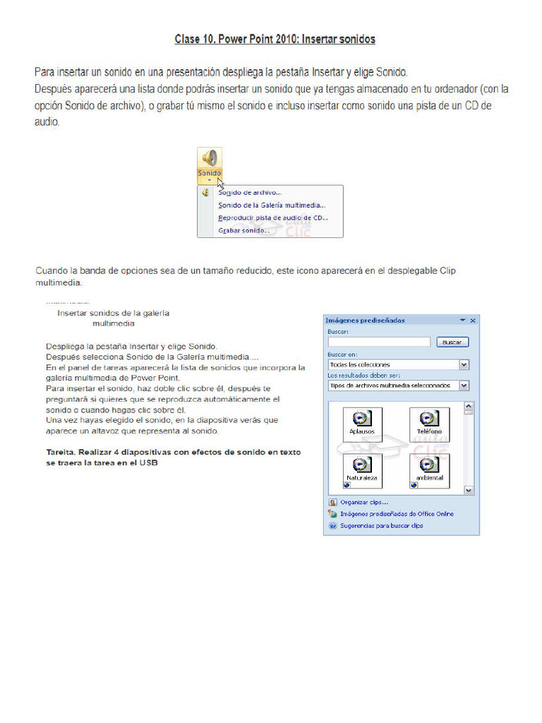 Insertar Sonidos Power Point | PDF