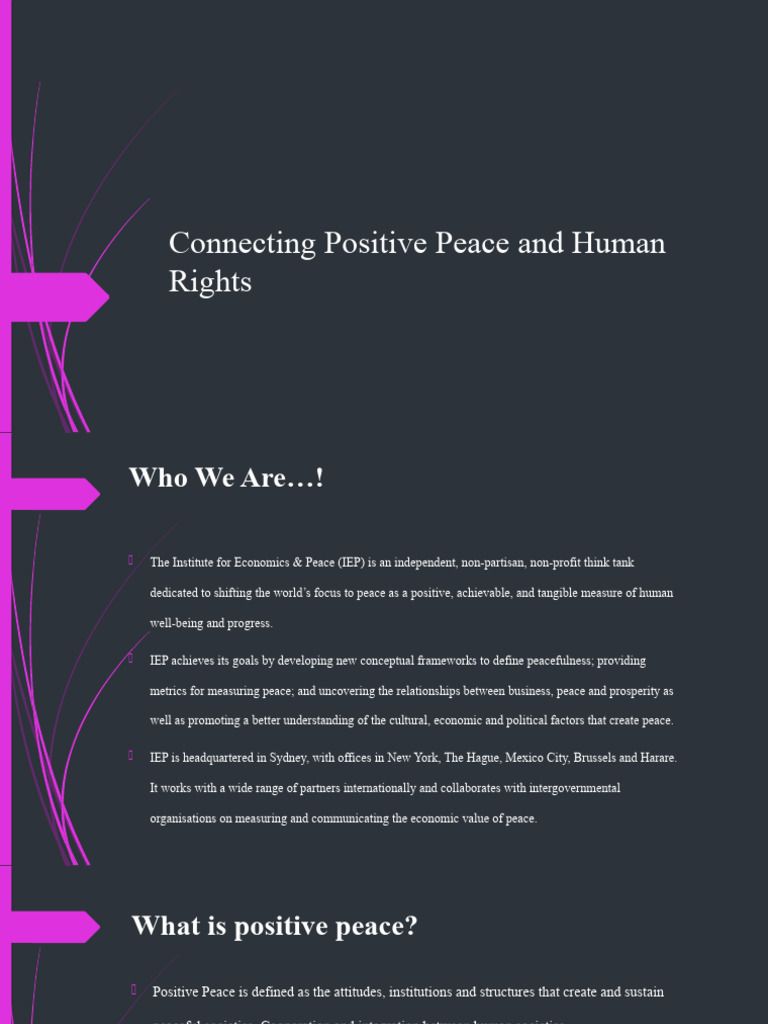 Connecting Positive Peace and Human Rights | PDF | Human Rights | Peace
