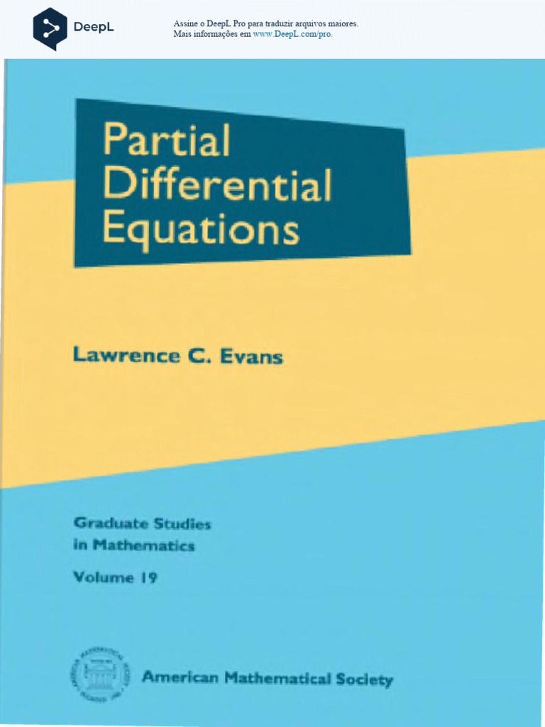Evans L C Partial Differential Equations TRADUZIDO | PDF | Equação ...
