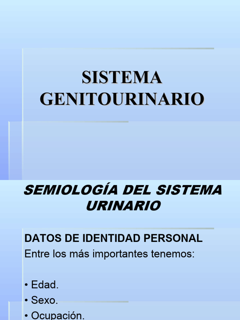 Hipostenuria y síntomas urinarios | PDF | Sistema urinario ...