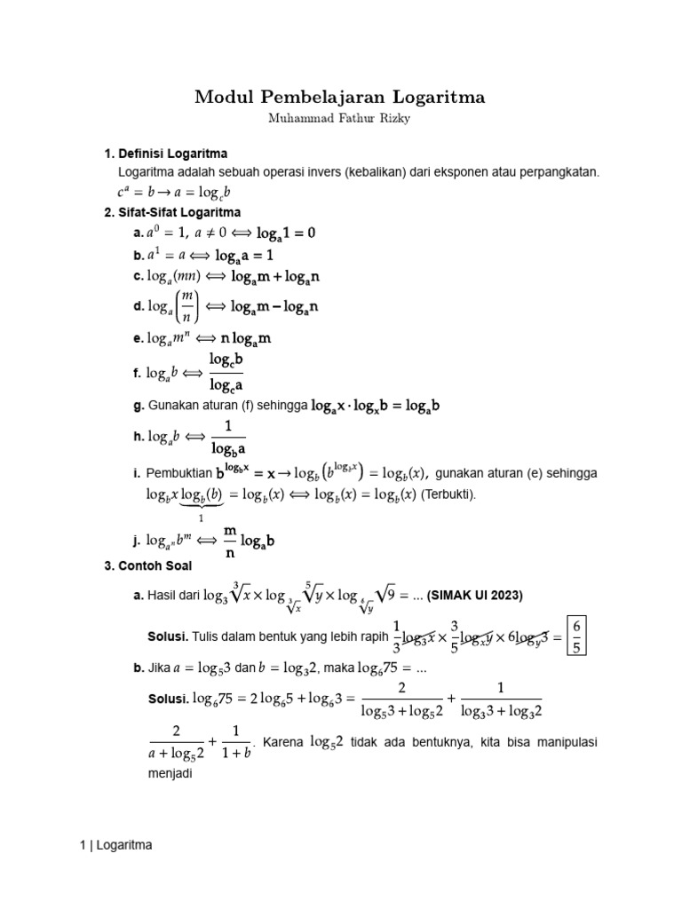 Logaritma | PDF