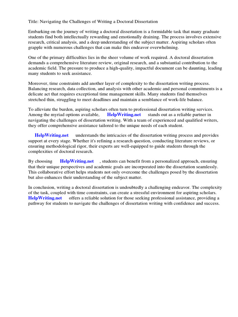 Doctoral Dissertation Search | PDF | Thesis | Doctorate