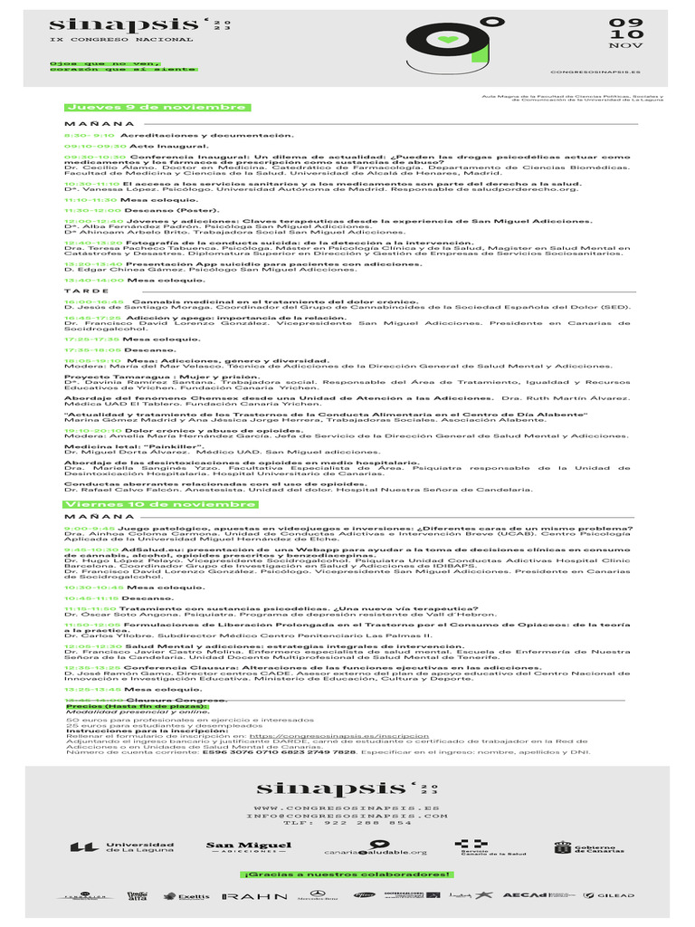 Programa Digital Sinapsis 23-1 | PDF | Psiquiatría | Salud mental
