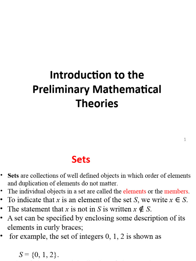 FL 1 | PDF | Set (Mathematics) | Algebra