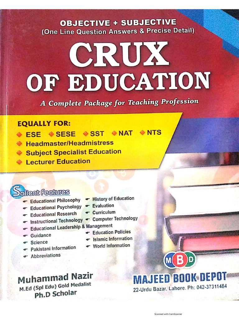 Crux of Education Book PDF by Muhammad Nazir | PDF