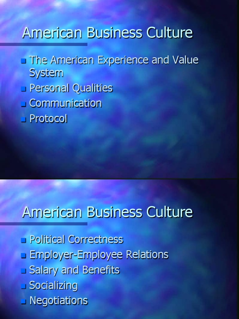 Understanding American Business Culture | PDF | The United States | Salary