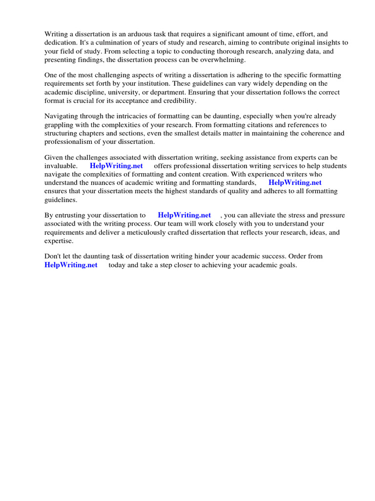 Dissertation Format Introduction Pdf