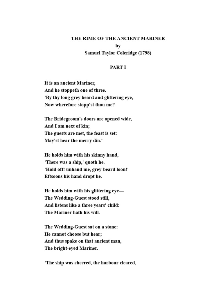 The Rime of The Ancient Mariner | PDF