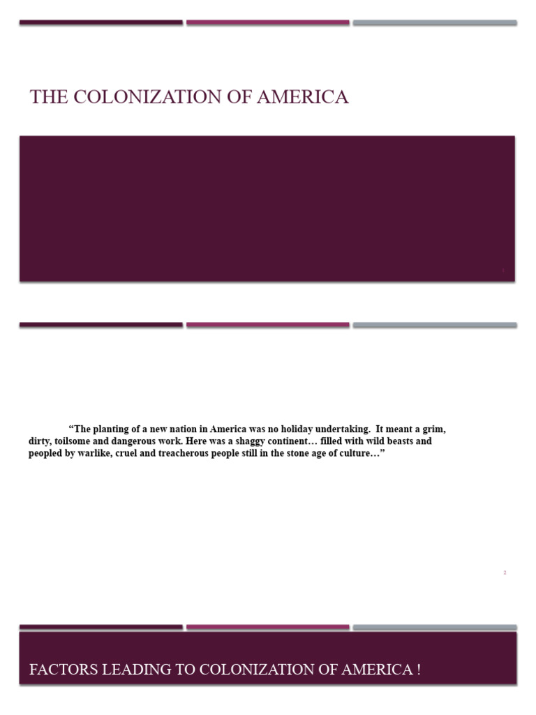 Lecture 03 - The Colonization of America-1 | PDF | Thirteen Colonies ...