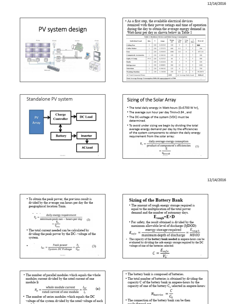 PV system design | PDF | Photovoltaic System | Photovoltaics