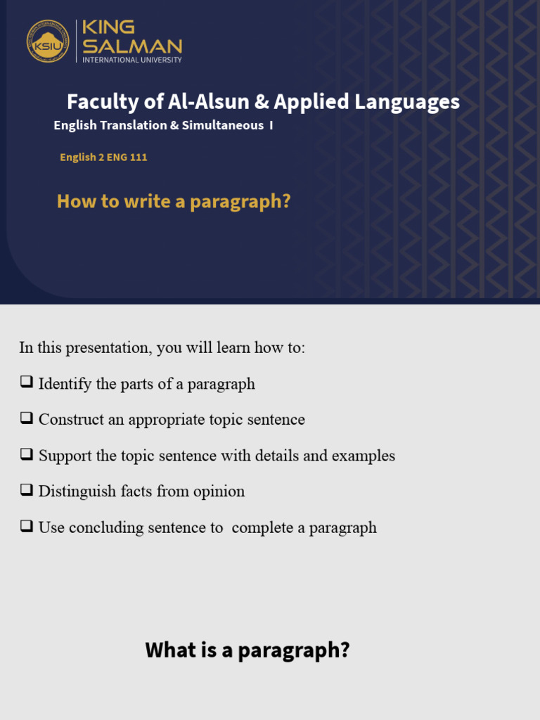 How To Write A Paragraph | Download Free PDF | Paragraph | English Language