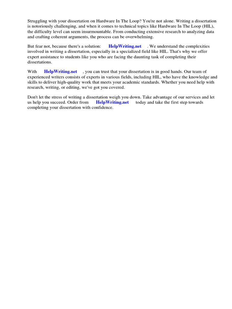 Dissertation Hardware in The Loop | PDF