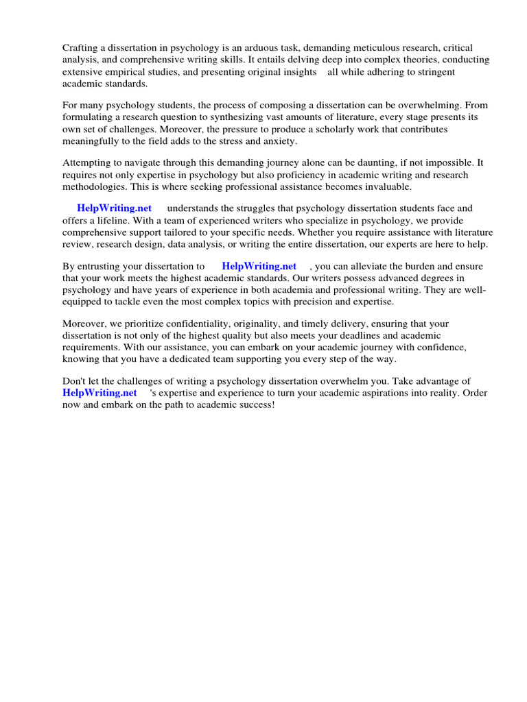 Psychology Dissertation Student Room | PDF | Psychology | Cognition