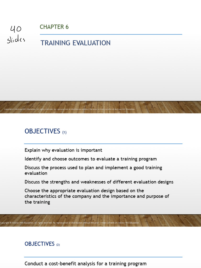 Ch6 - Training evaluation | PDF | Evaluation | Attitude (Psychology)