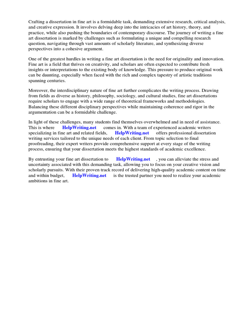 Fine Art Dissertation Topics | PDF | Fine Art | Essays
