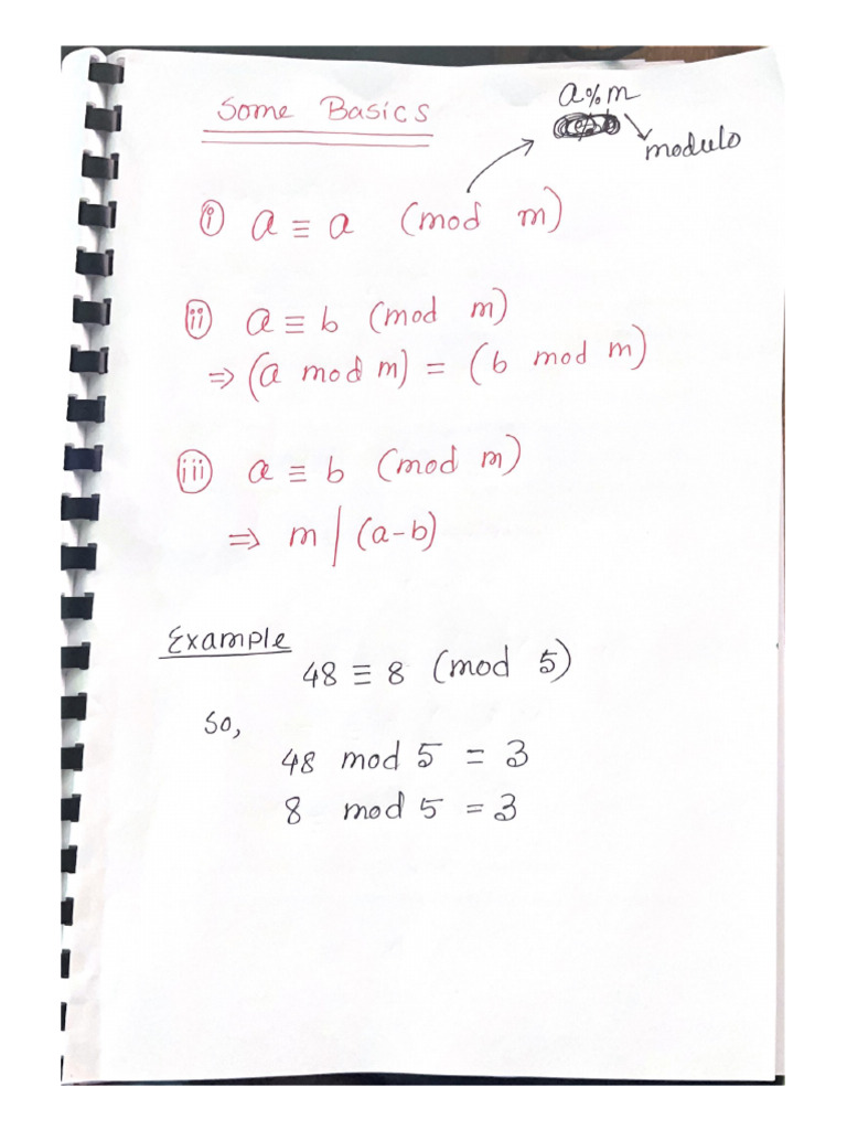 Modular Arithmethic Part 1 Pdf