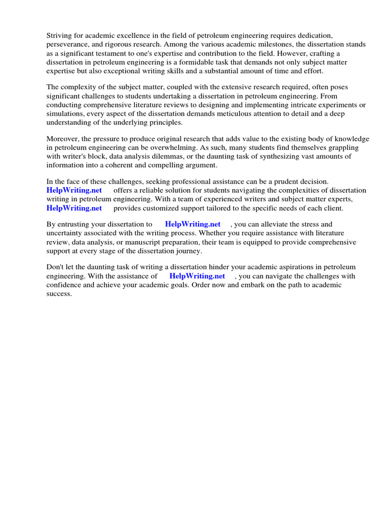 Dissertation On Petroleum Engineering | PDF | Petroleum Reservoir ...