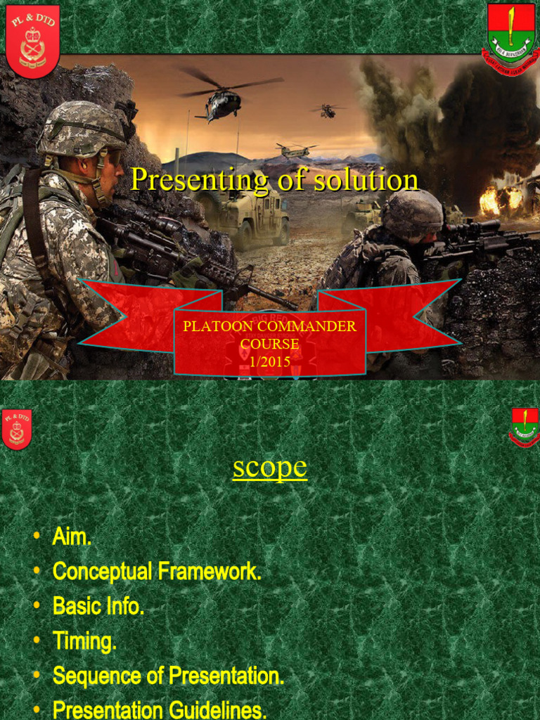 Platoon Commander Course Presentation Guide Pdf Science