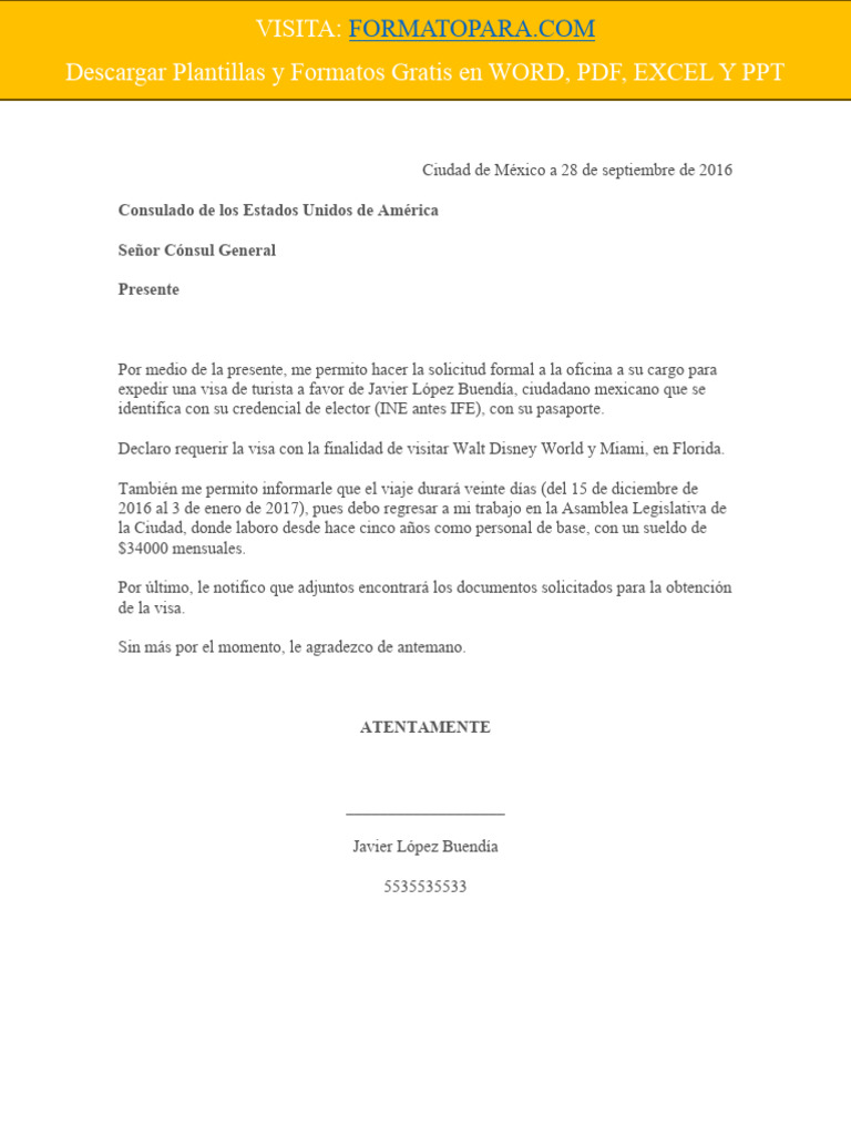 Carta Laboral Para Visa Carta Constancia De Trabajo Para Editar