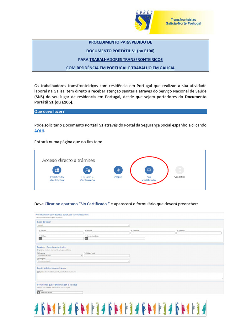 Procedimento de Pedido de Documento Portatil S1 Ou E106 | PDF