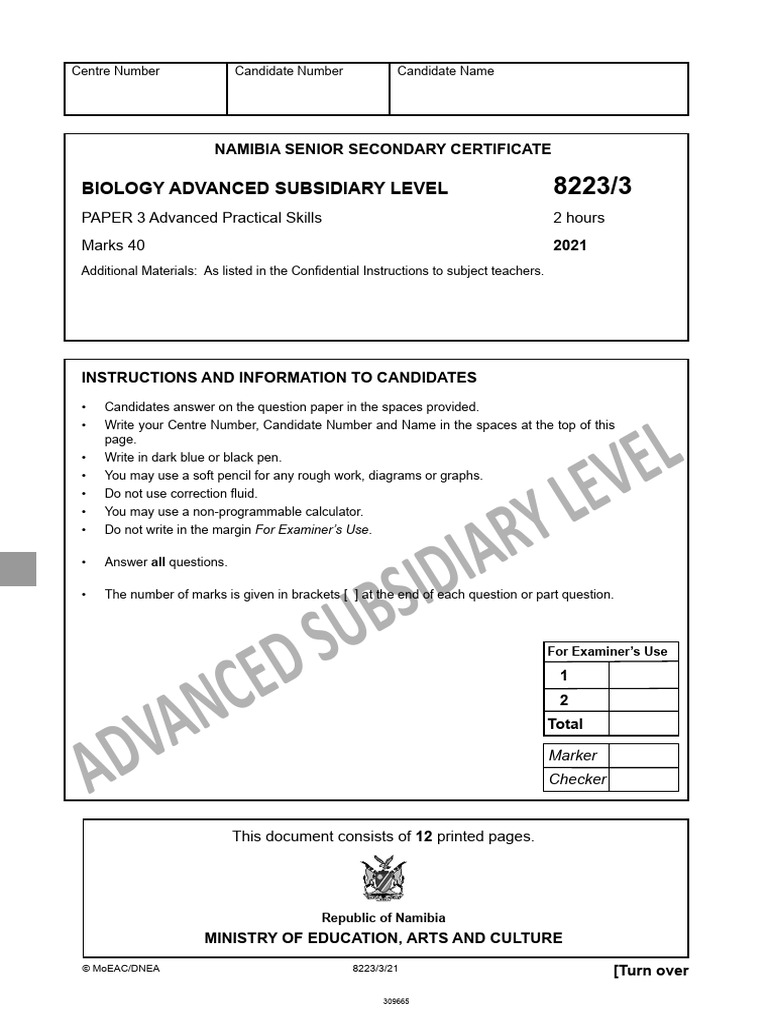 AS - Biology Paper 3 8223-3 First Proof 27.04.2021 | PDF | Catalase ...