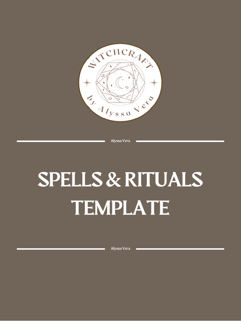 Spells Template | PDF | Language Arts & Discipline | Religion ...