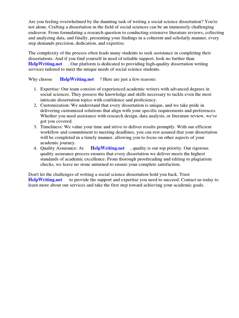Social Science Dissertation Format | Download Free PDF | Social ...